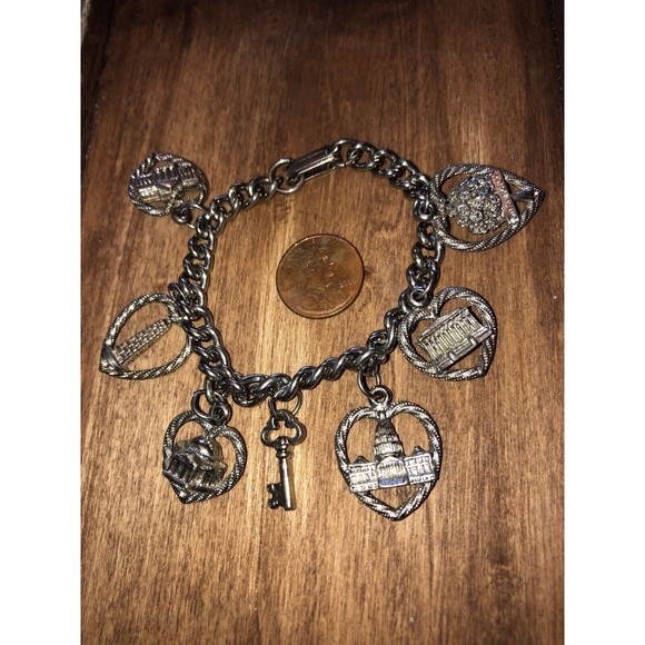 Unknown | Jewelry | Washington Dc Heart Charms Bracelet Cherry Blossom ...